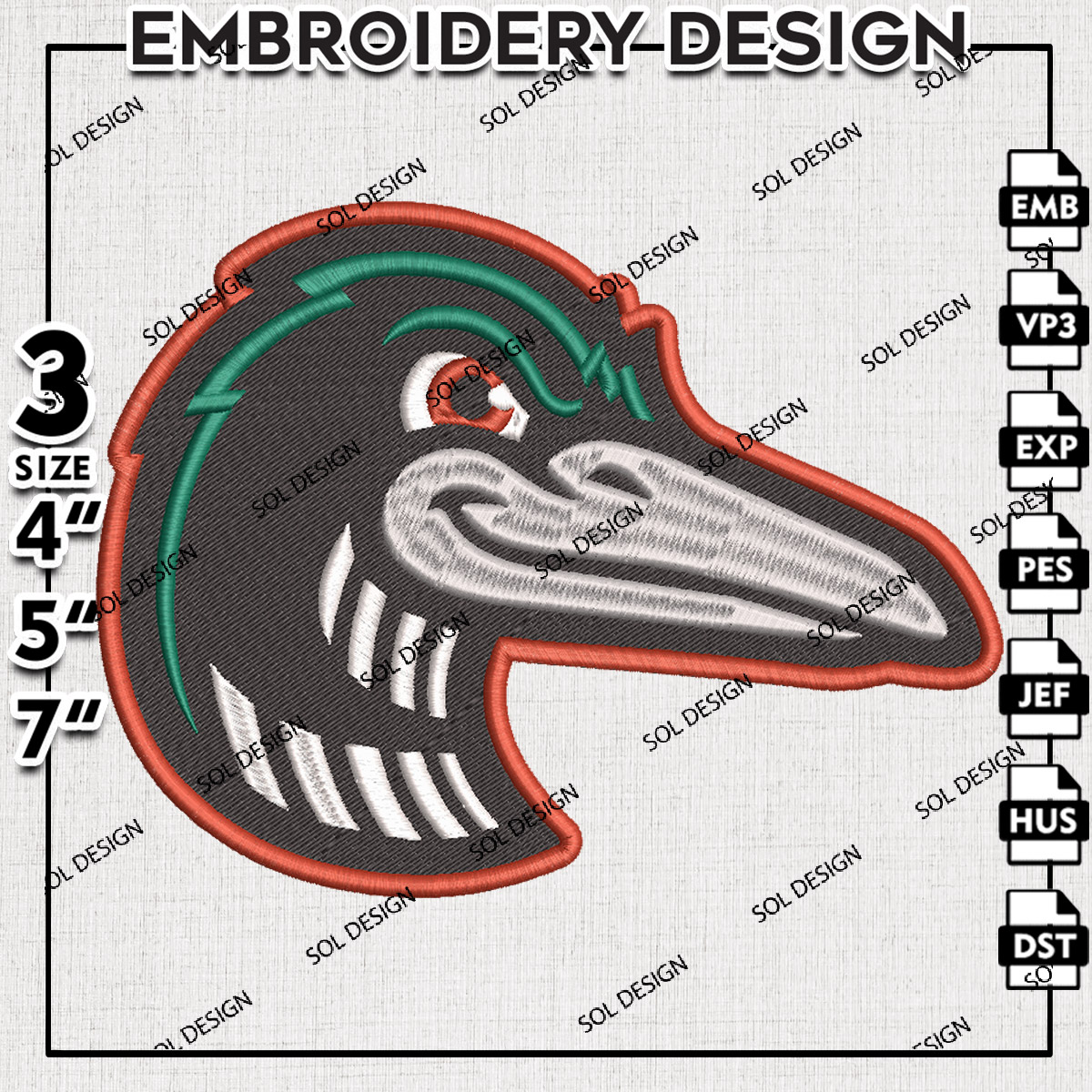 MiLB Great Lakes Loon Logo Embroidery Files, Minor League Baseball Logo ...
