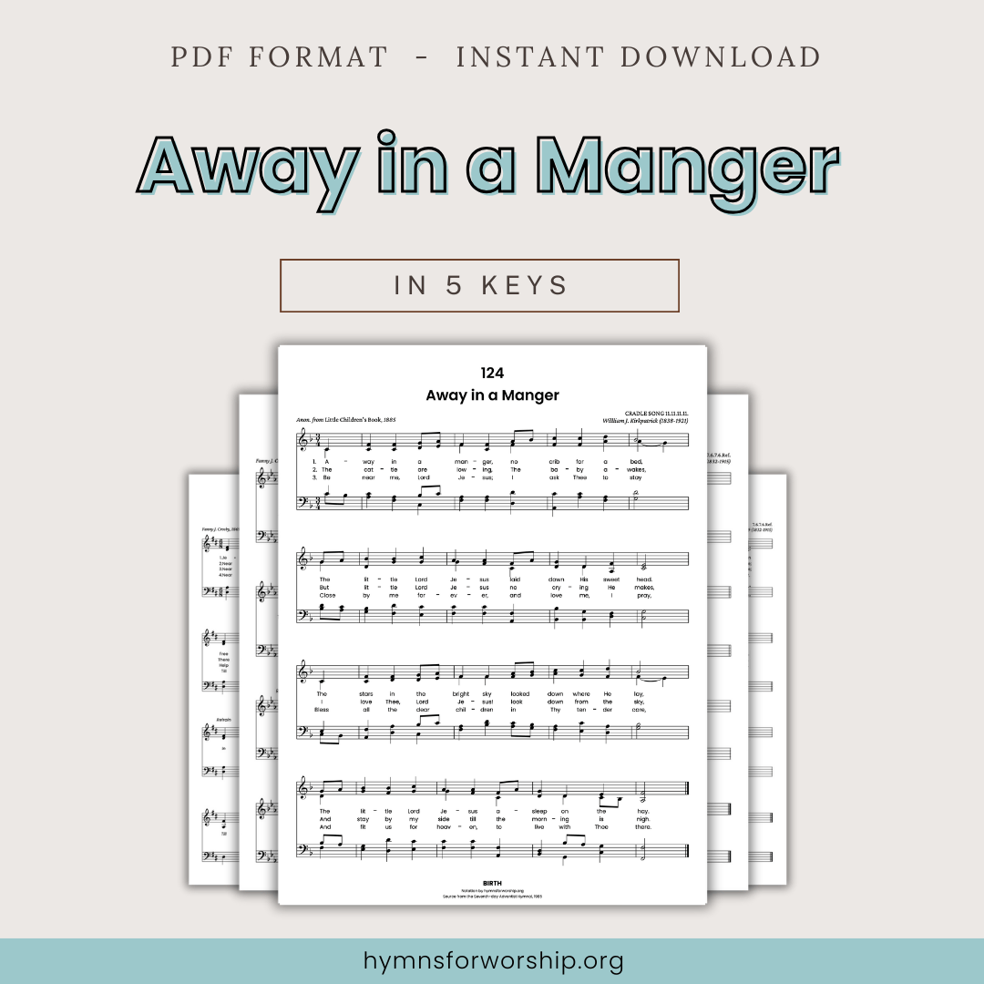 SDAH No. 124 Away in a Manger (PDF - 5 Keys)