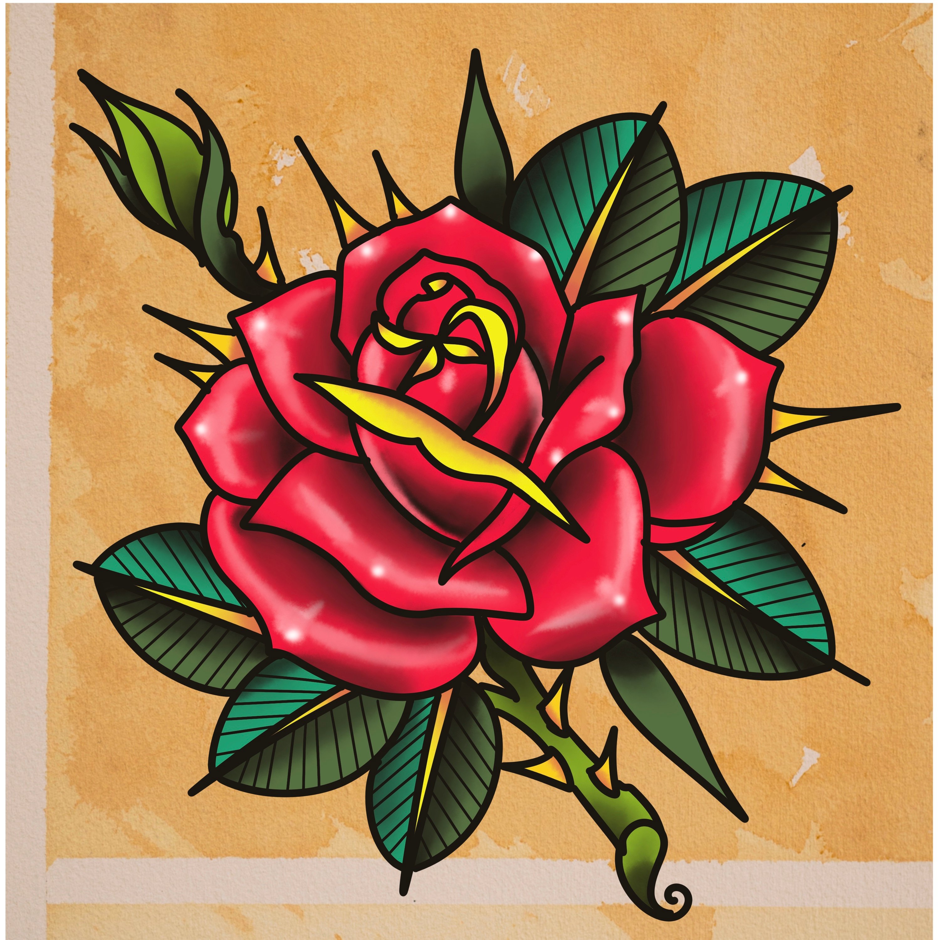 Traditonal rose design - Payhip