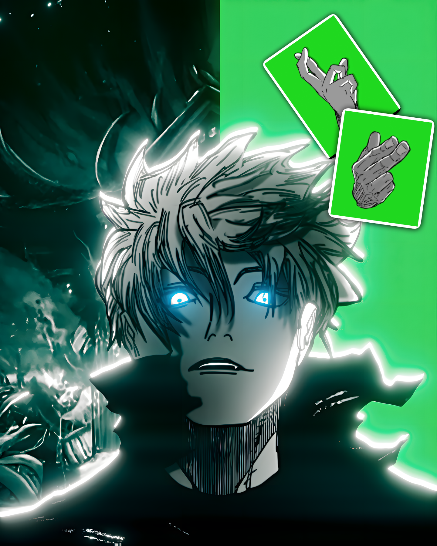 | #1 | BEST GOJO ANIMATION 3 VERSION GOJO HANDS (D.E) > GREEN SCREEN ...