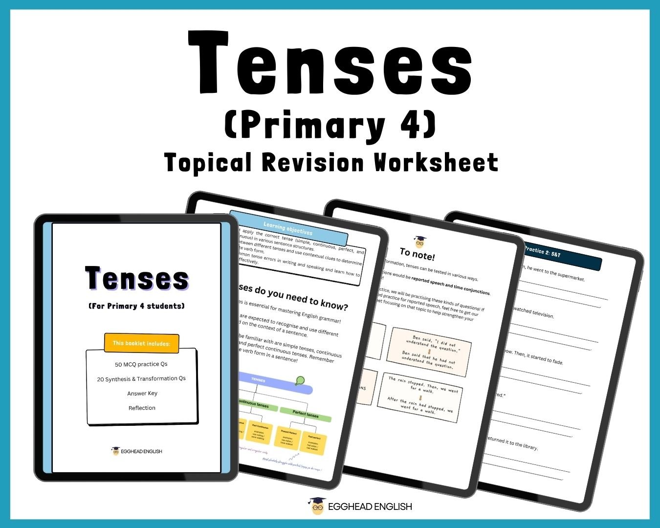 Primary 4 Tenses Topical Revision Worksheet
