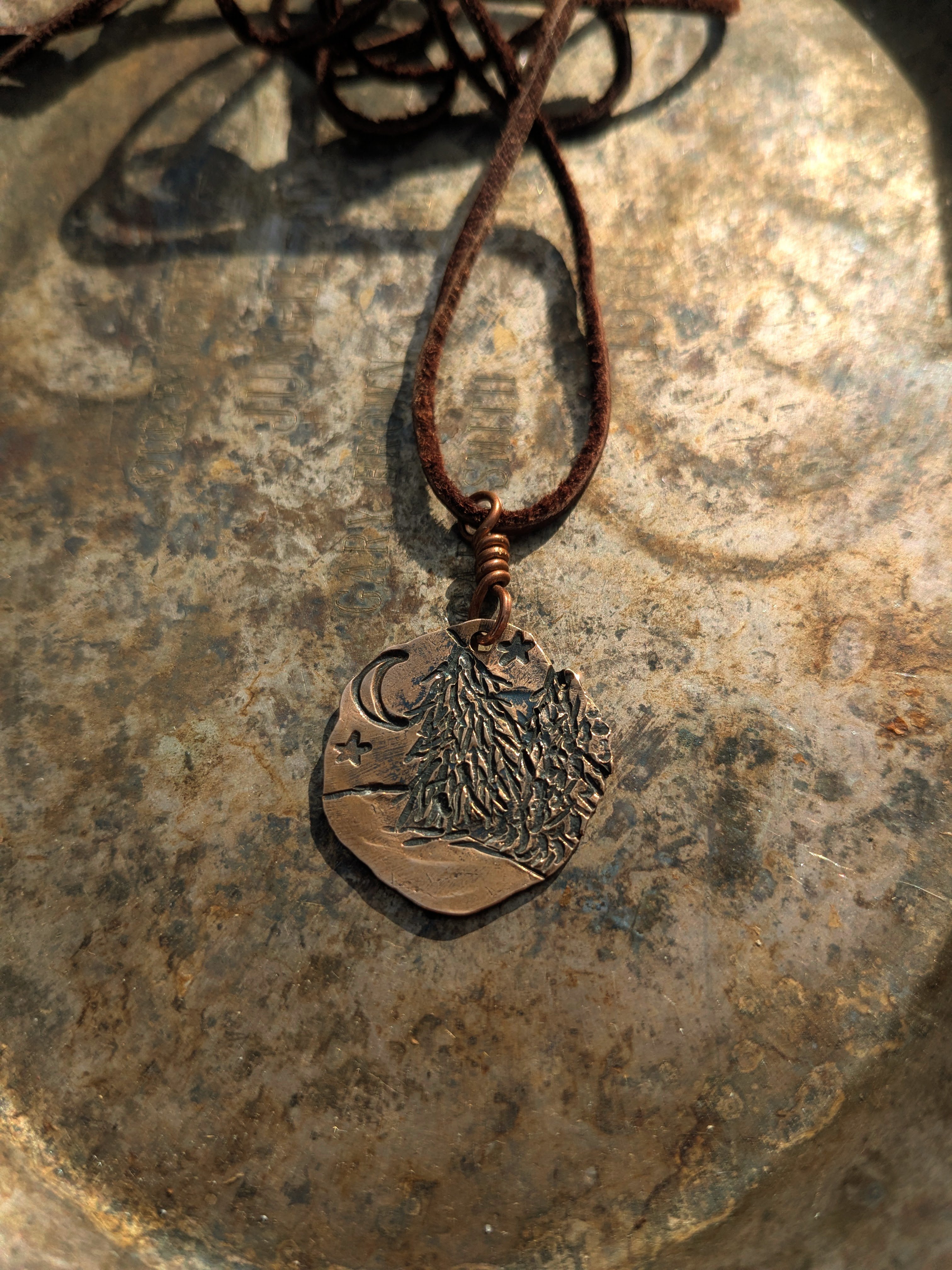 Copper Nature Scene Necklace - Payhip