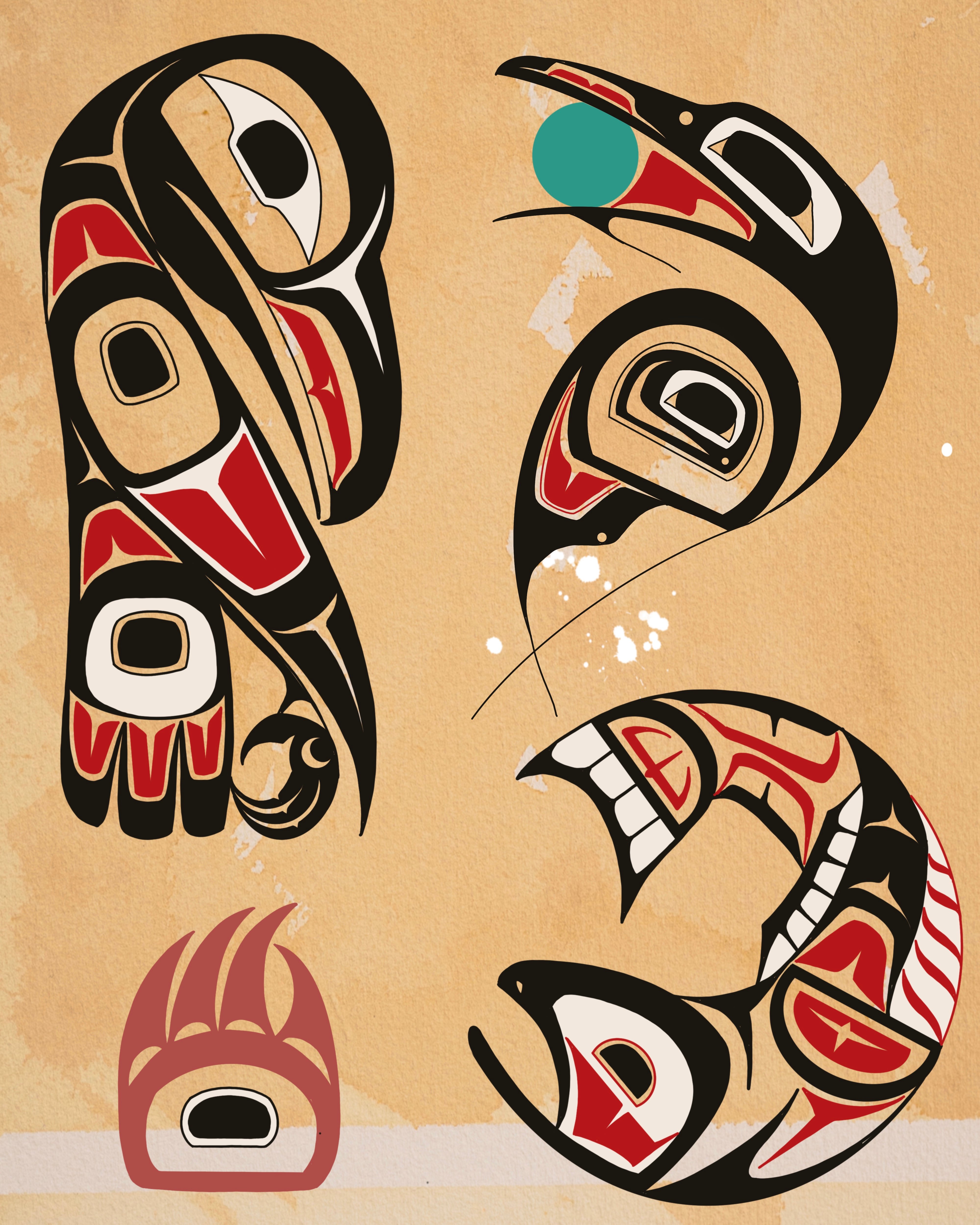 Pacifc Northwest tattoo design sheet - Payhip