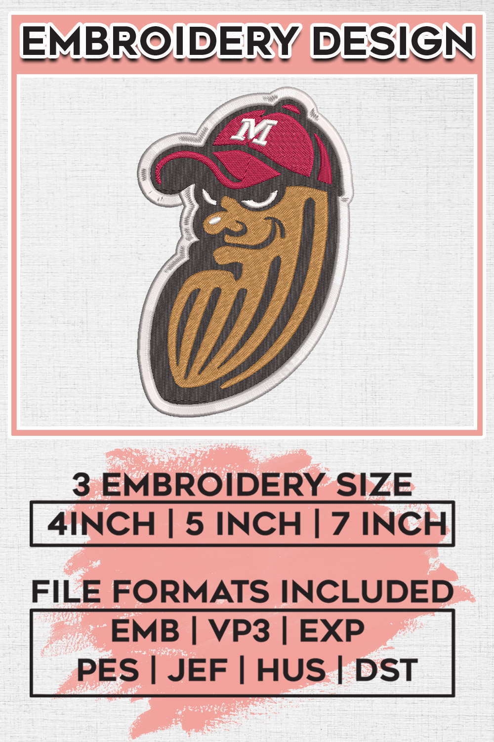MiLB Modesto Nuts Logo Embroidery Files, Minor League Baseball Logo ...