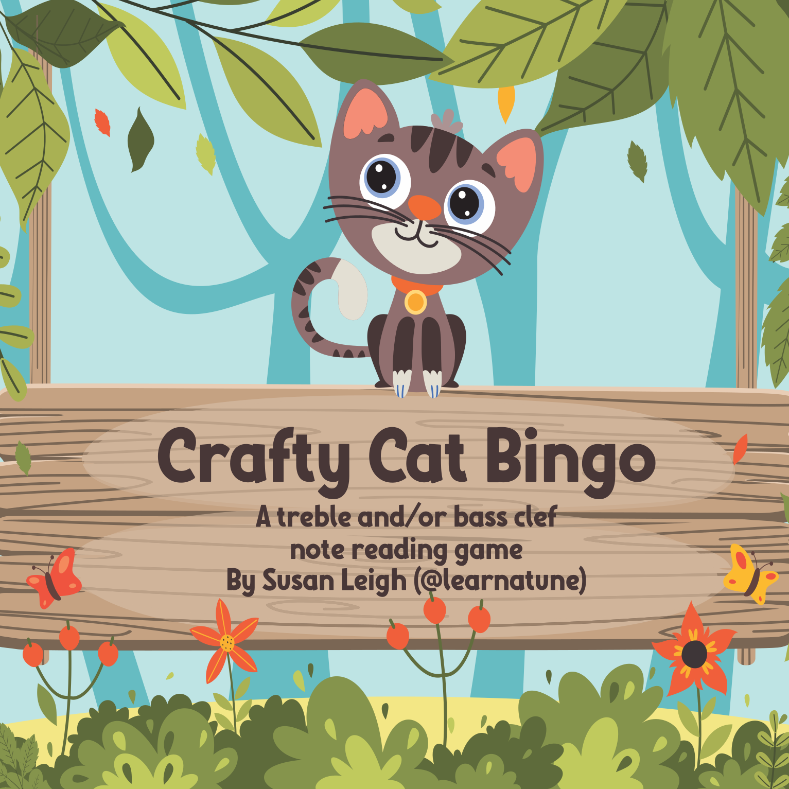 Crafty Cat Bingo: a treble and/or bass clef notes game - Payhip