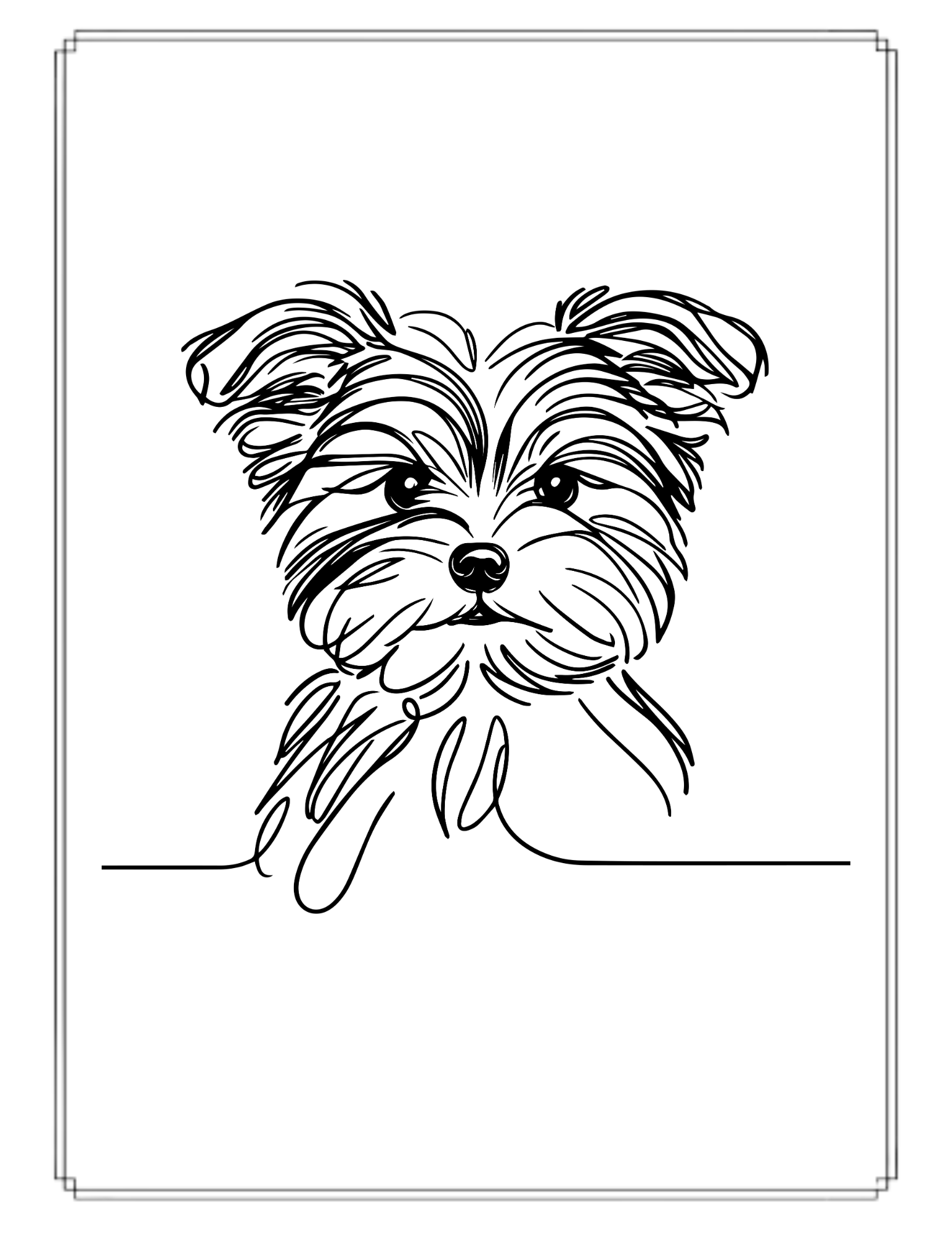 YORKSHIRE TERRIER Printable Notecard .10 - Payhip