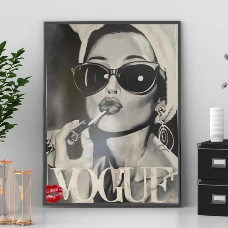 Chic Vogue Matte Vertical Poster, Fashion Wall Art, Glam Decor, Stylish ...