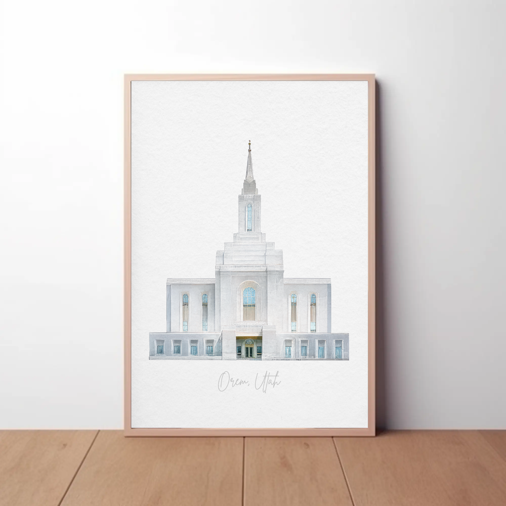 Orem, Utah LDS Temple Watercolor Print | Digital Download | Latter-Day ...