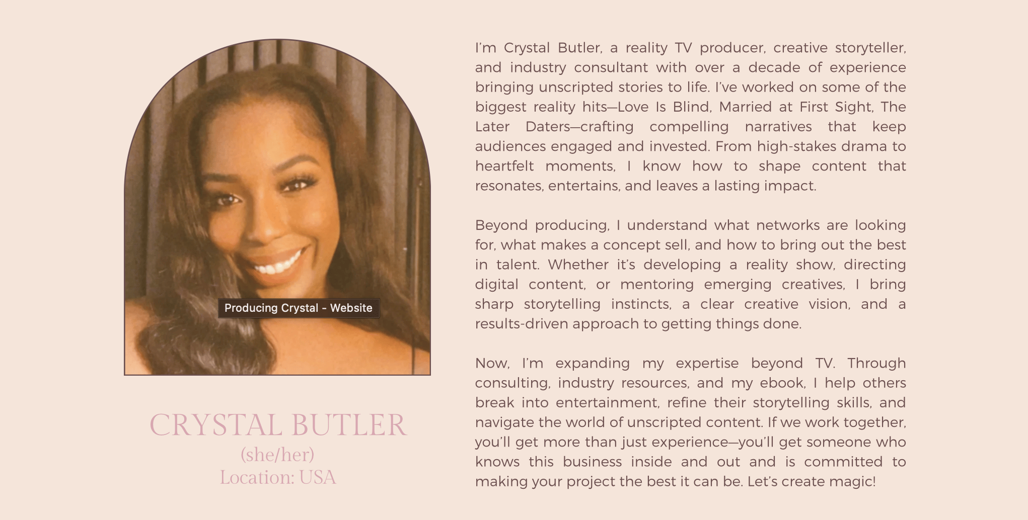 Meet Crystal Butler – Reality TV Producer, Author, & Consultant - Payhip