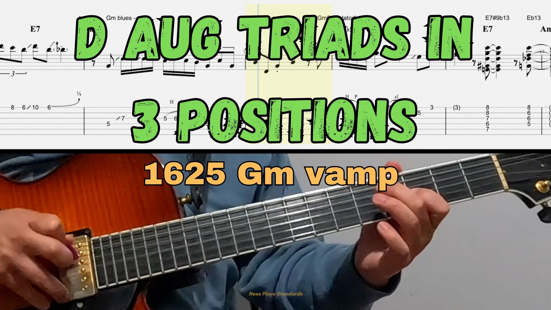D Aug triads Blues pentatonic minor 6th pentatonic in Gm/Vamp 1625 (Gm ...