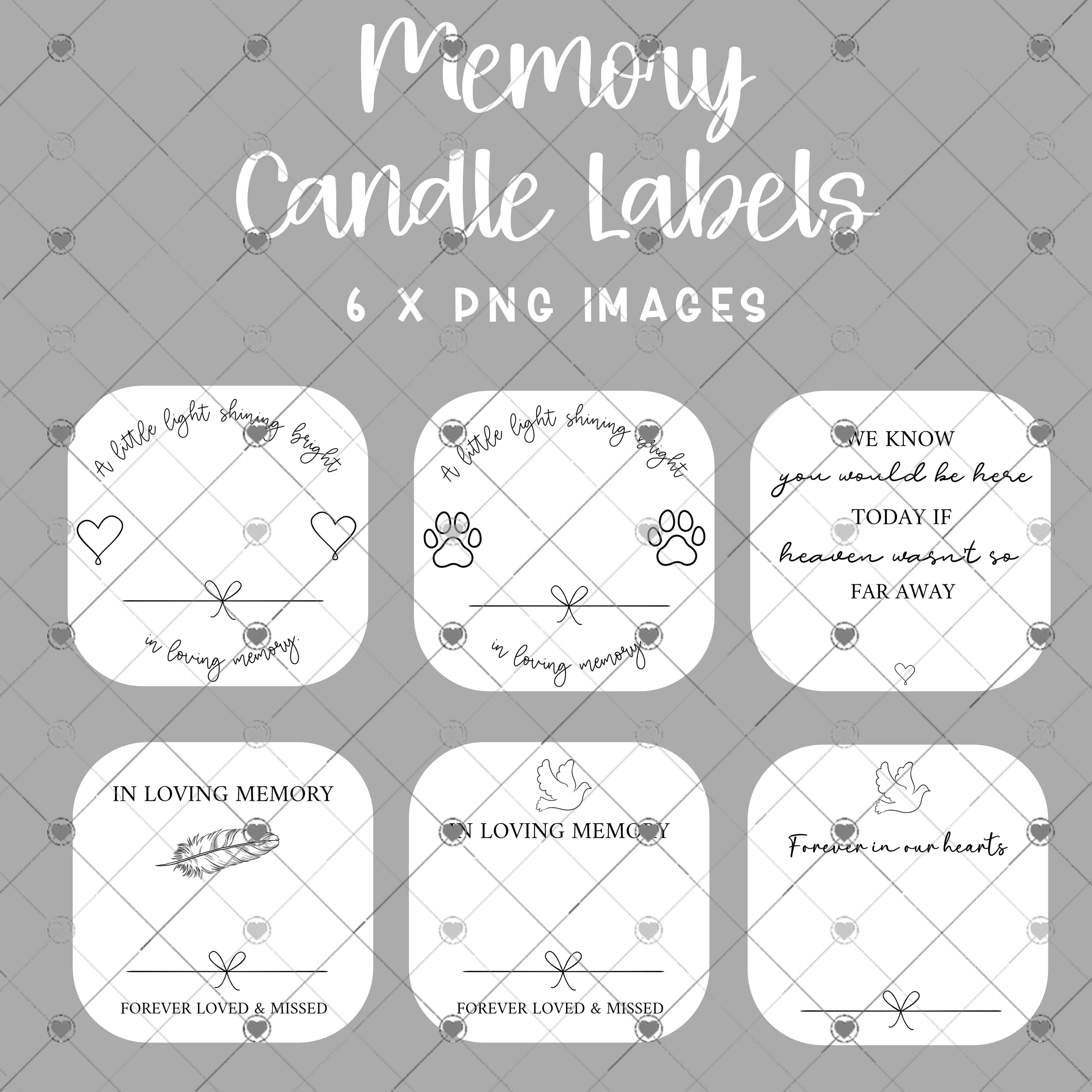 Memory Candle Labels - Payhip