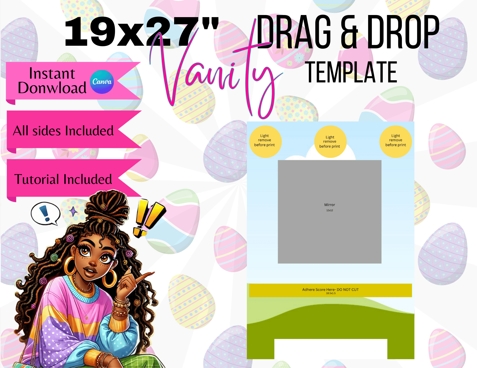 19x27 Drag & Drop Vanity Gift Box Template - Payhip