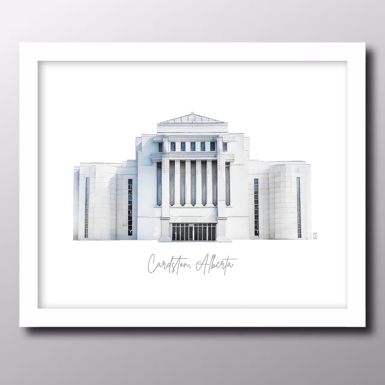 Cardston, Alberta, Canada LDS Temple Watercolor Print | Digital ...