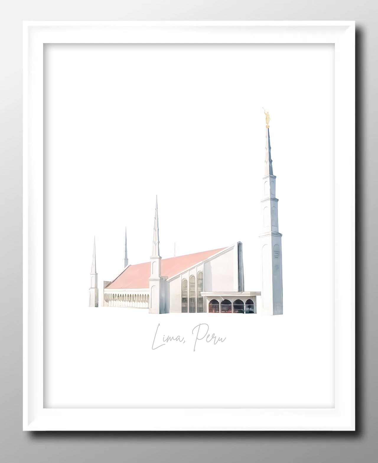 Lima, Peru LDS Temple Watercolor Print | Digital Download | Latter-Day ...