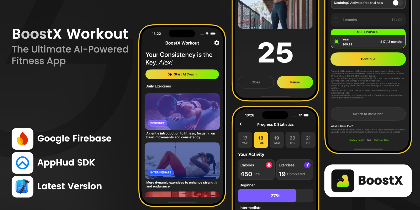 BoostX AI Workout - iOS App Source Code - Payhip