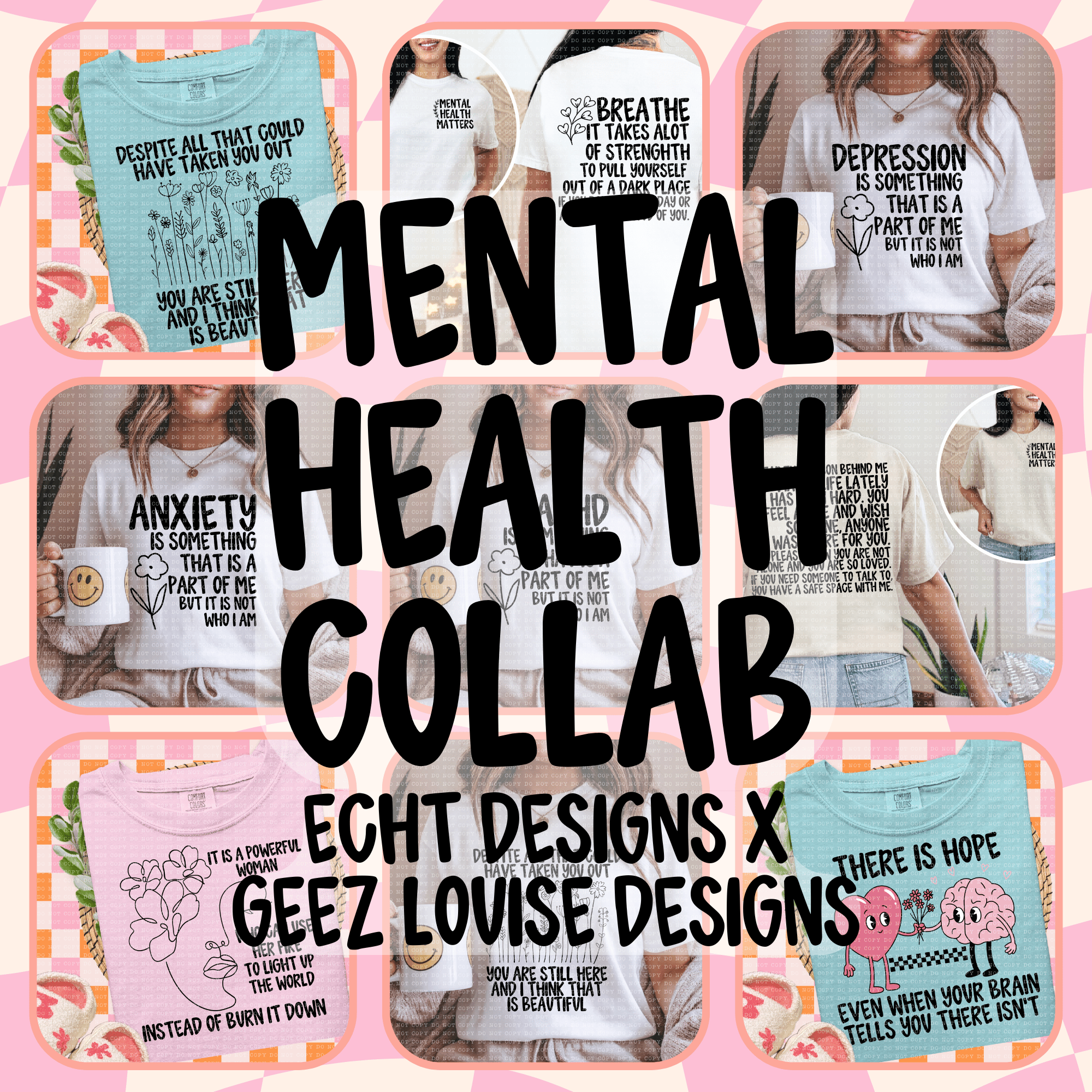 MENTAL HEALTH BUNDLE BY ECHT DESIGNS X GEEZ LOUISE DESIGNS PNG DIGITAL ...