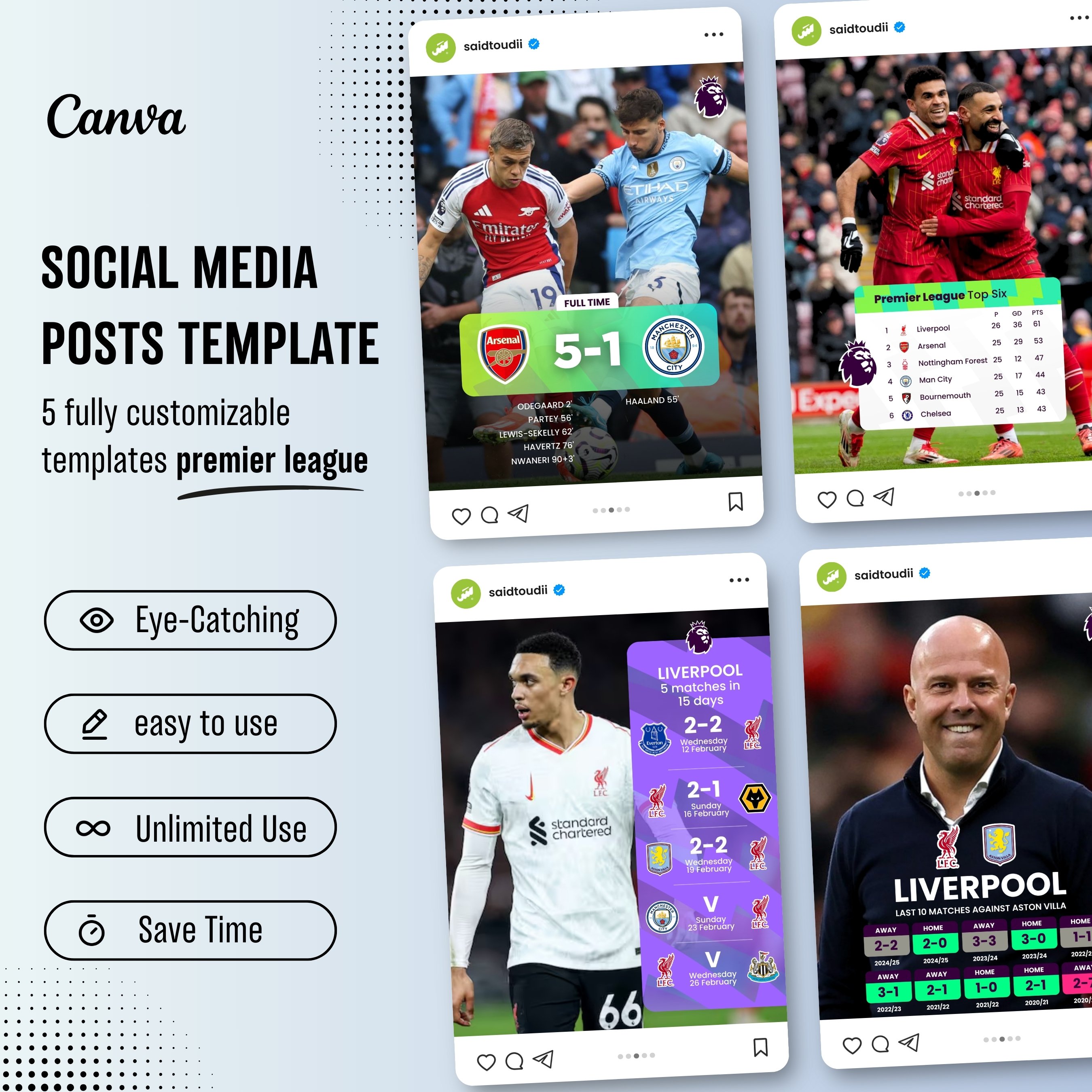 5 Premier League Canva Templates - Payhip