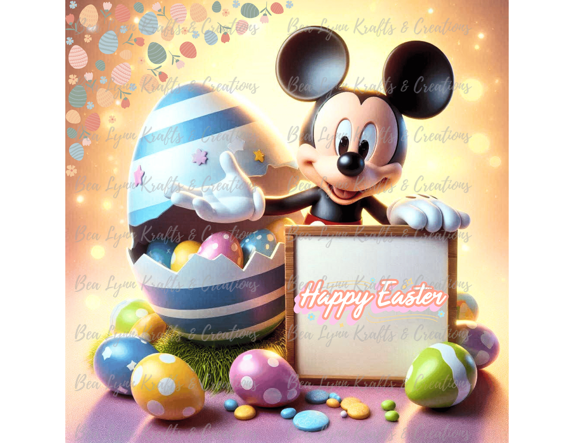 Mickey Mouse Easter PNG with Sign - Payhip