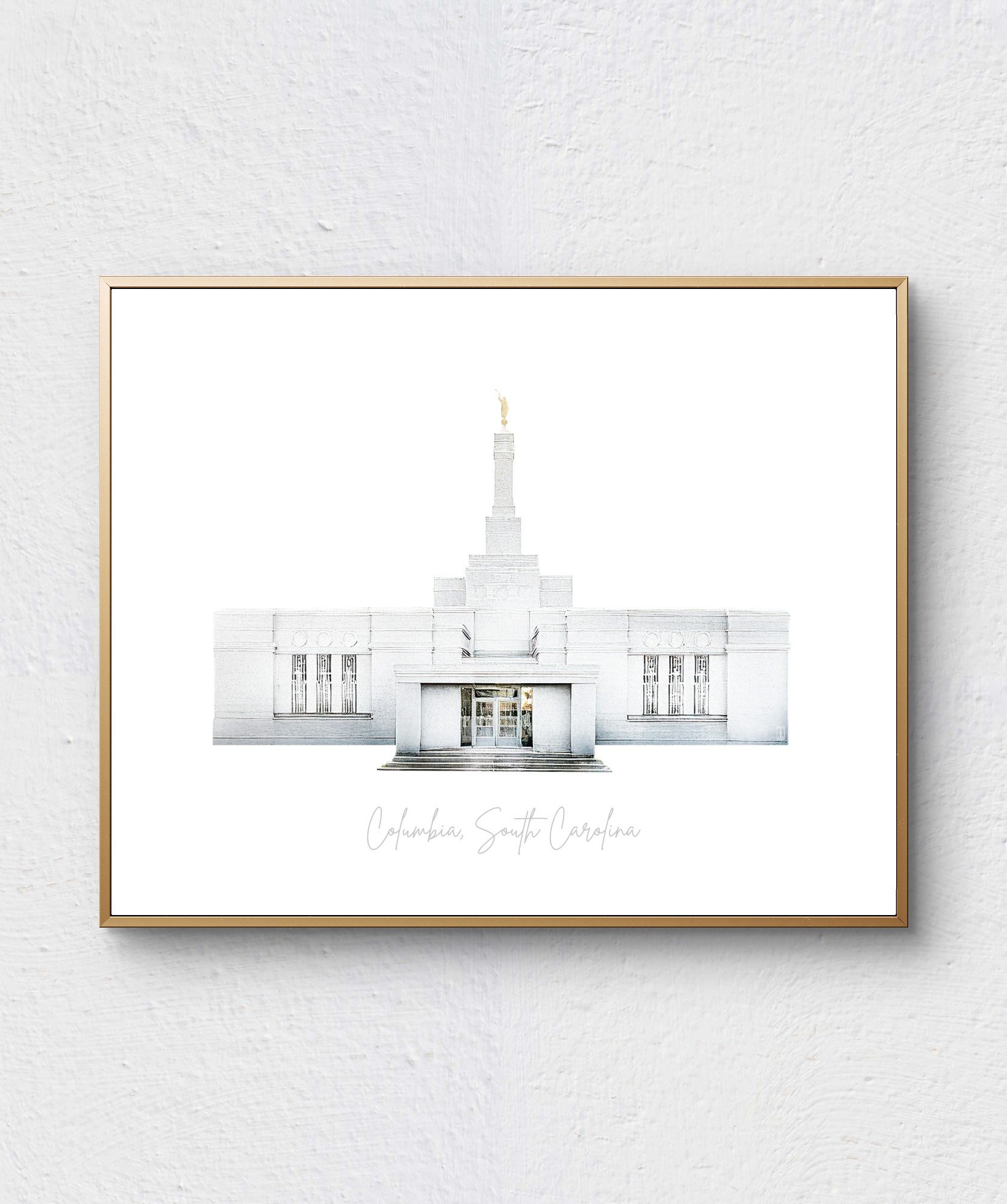 Columbia, South Carolina LDS Temple Watercolor Print | Digital Download ...