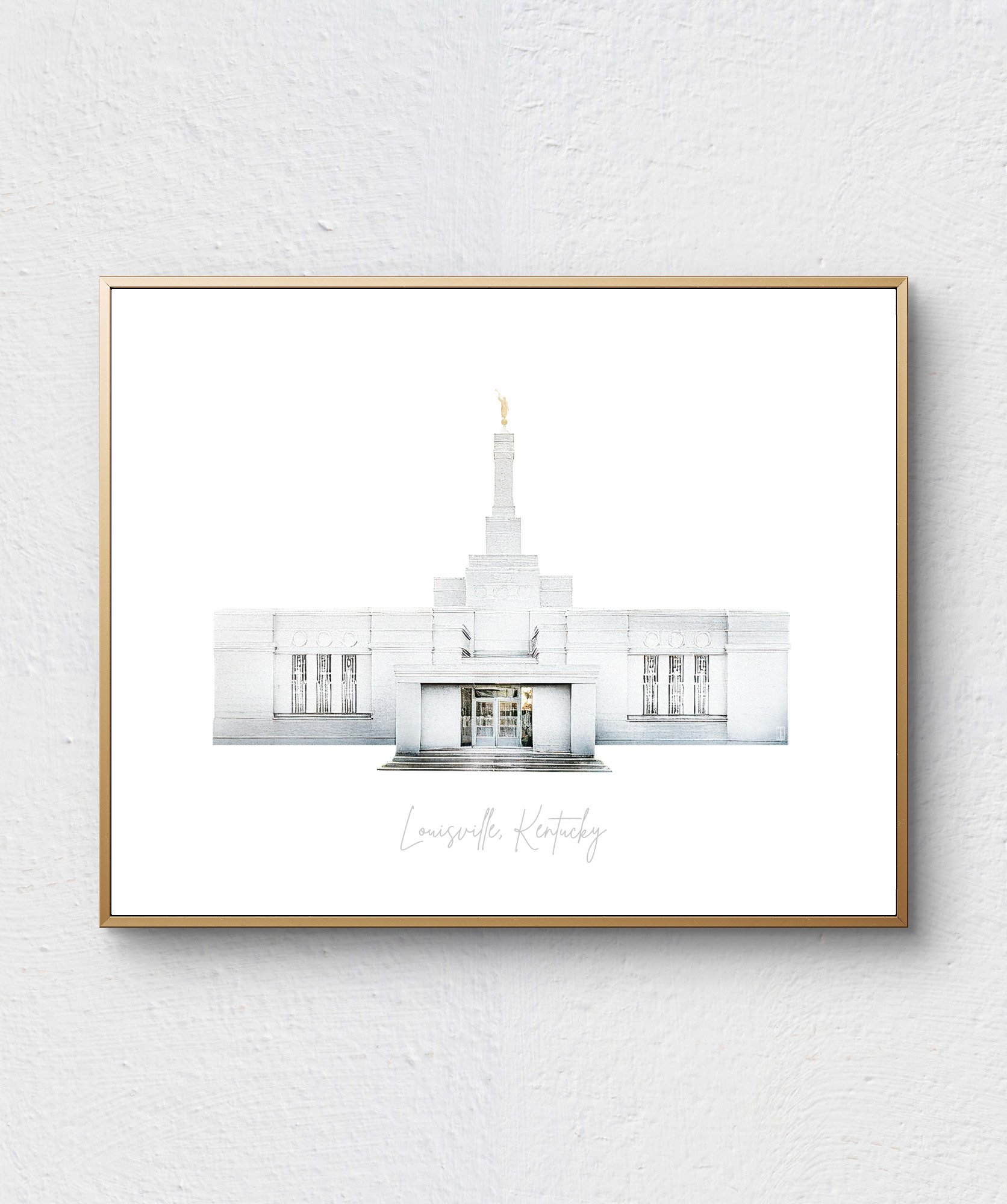 Louisville, Kentucky LDS Temple Watercolor Print | Digital Download ...