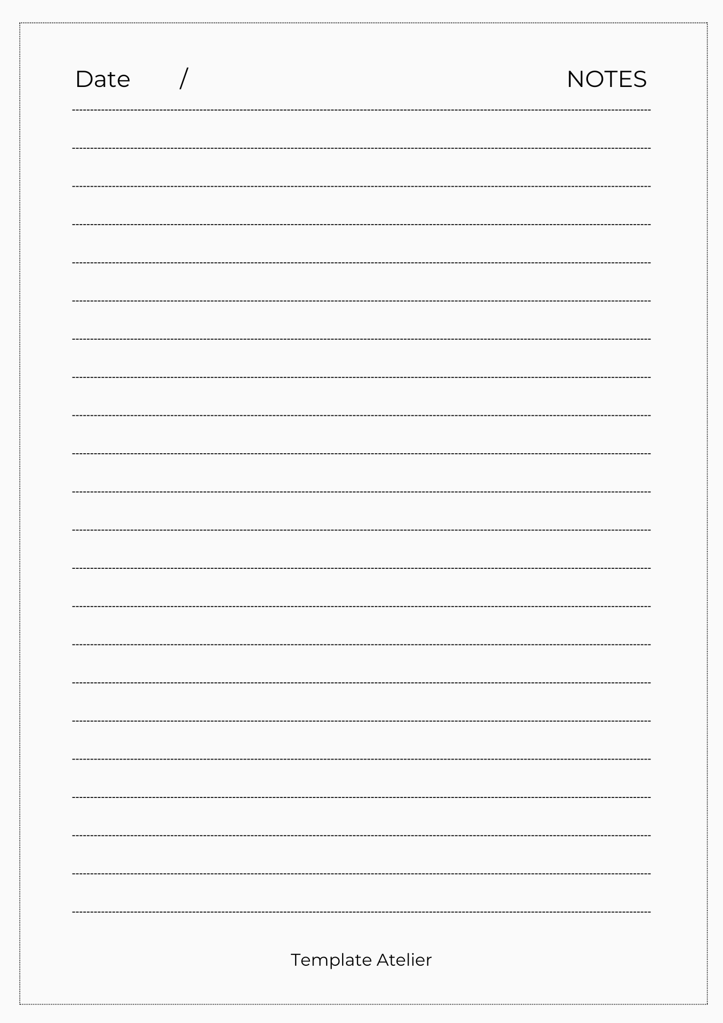 Printable note page - Payhip