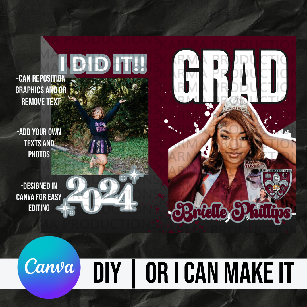 Canva | Grad | Graduate | Senior | Class of 2025 | Booklet - Payhip