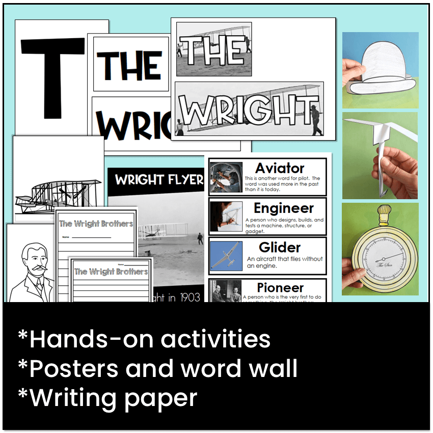Wright Brothers Cross-Curricular Activity Pack Reading Crafts Science Math