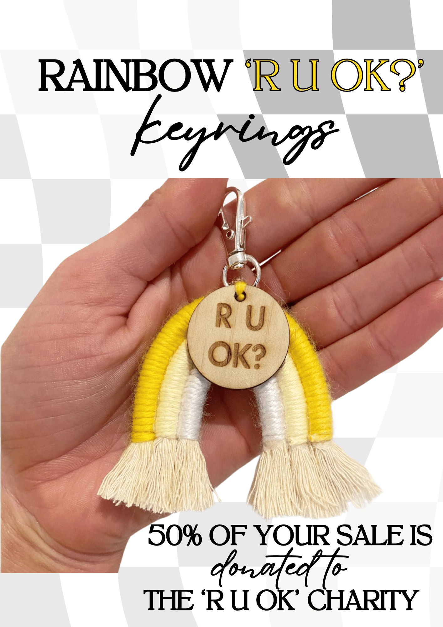'R U OK?' Keyring