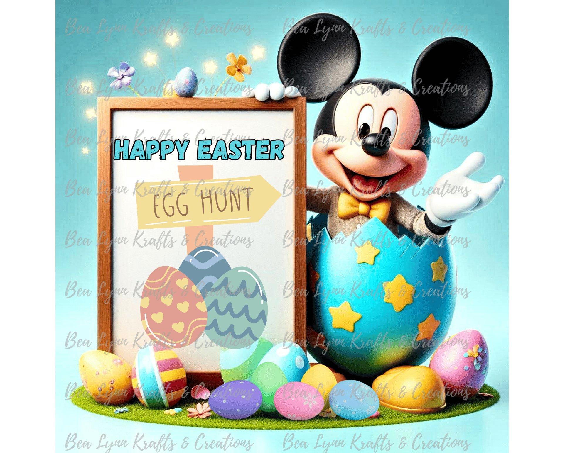 Mickey Mouse Egg Hunt Easter PNG | Transparent Background Clipart PNG ...