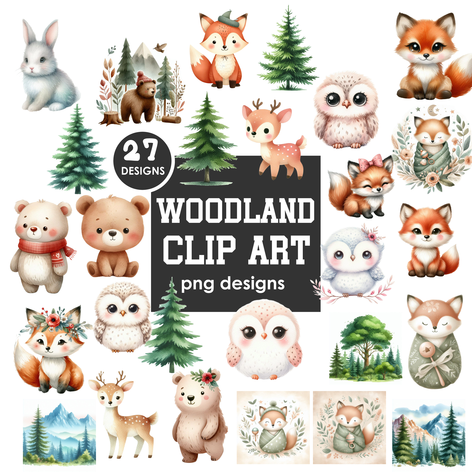 Free Woodland Animals Clip Art
