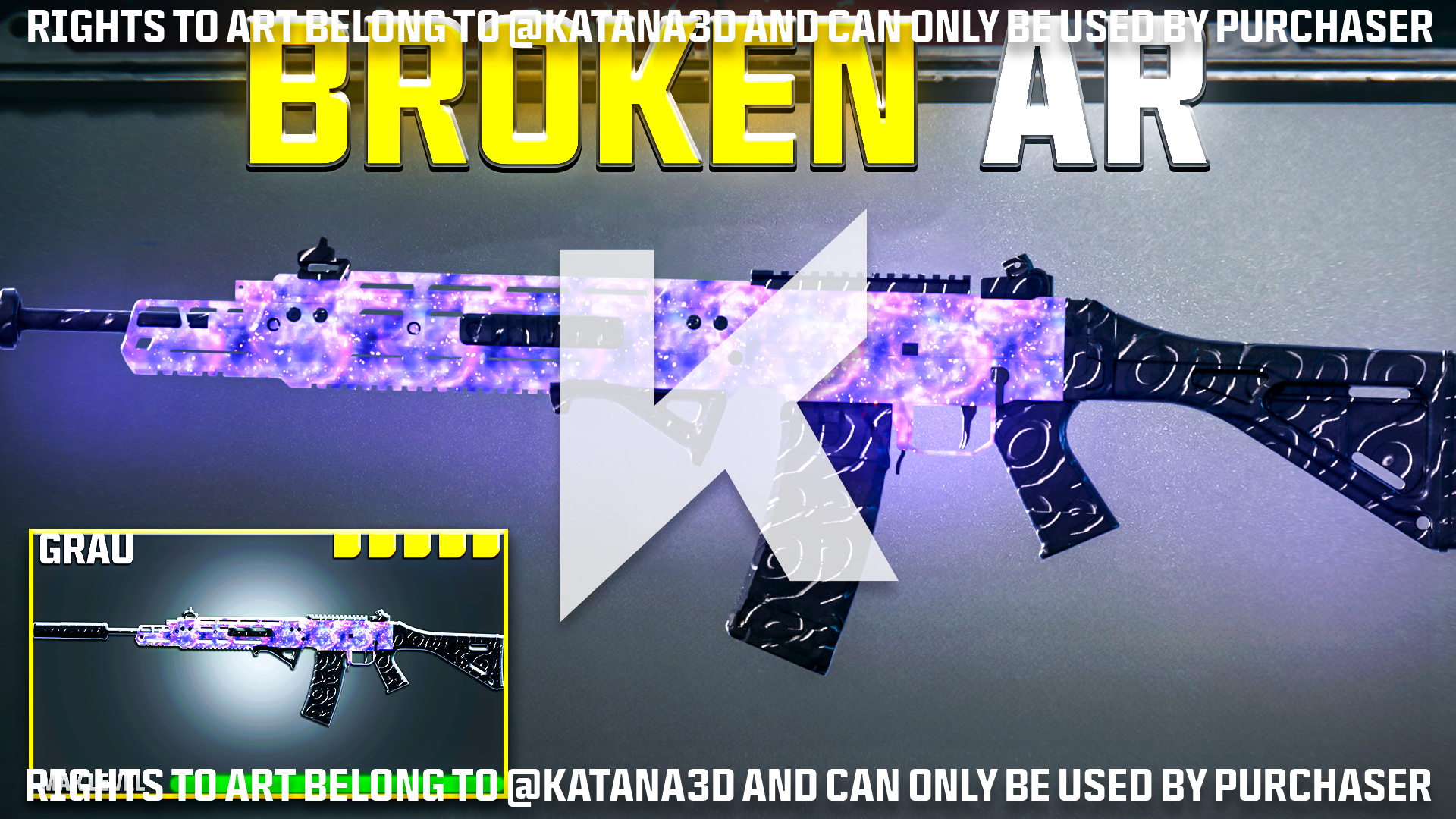 COD/Warzone Thumbnail - Broken Grau AR - Payhip