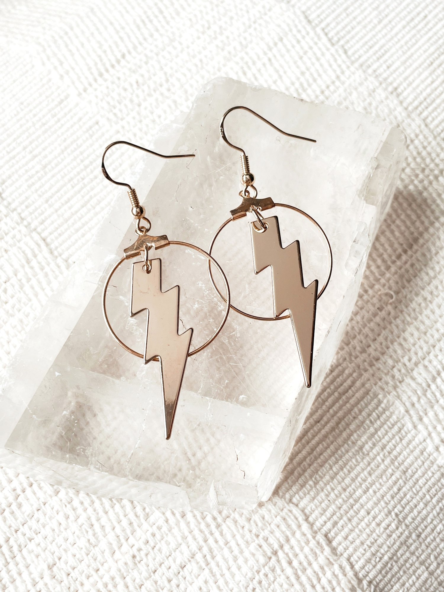 Gold Lightening Earrings - Payhip