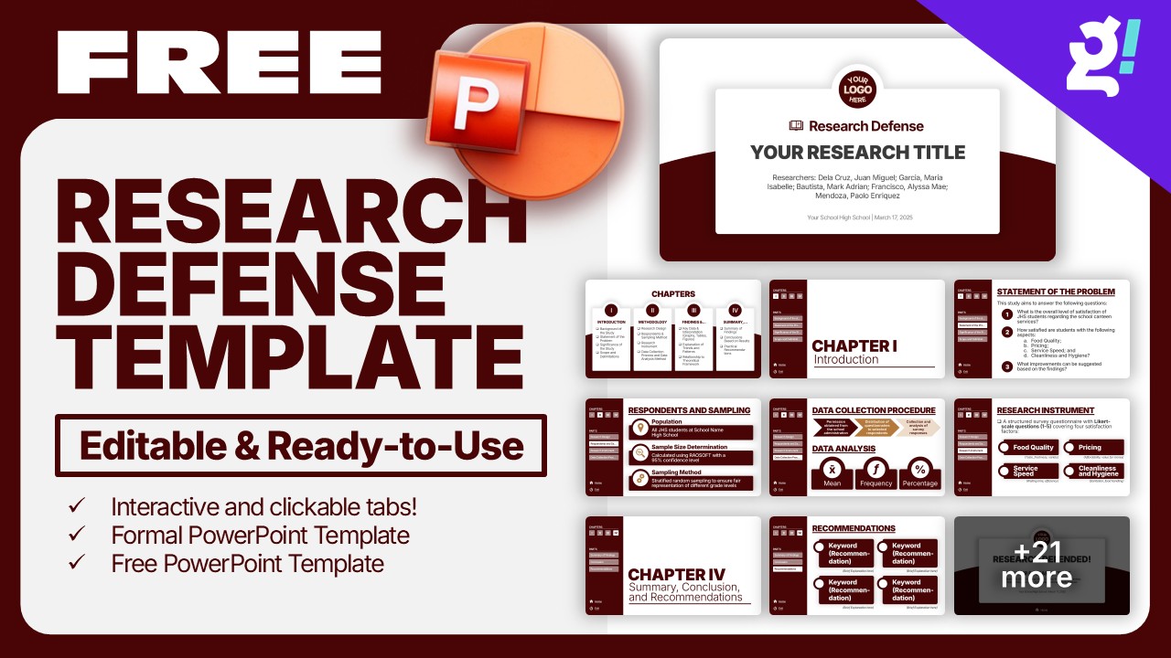 Research Defense PowerPoint Template v.1 by @gotchaslides - Payhip