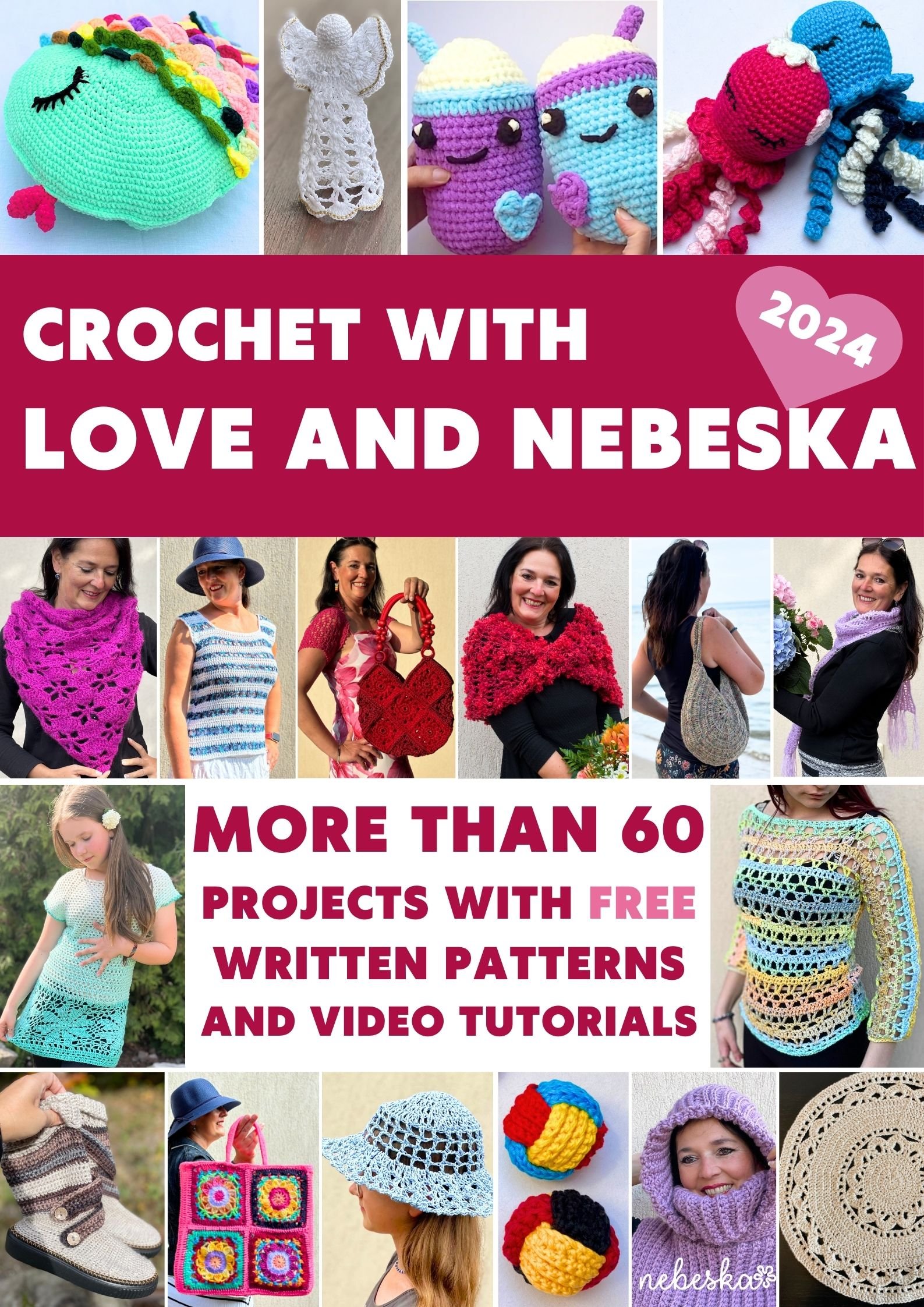 🧡Crochet with Love 2024 🧡 Want to dive into a treasure trove of crochet patterns? My e-book is ...