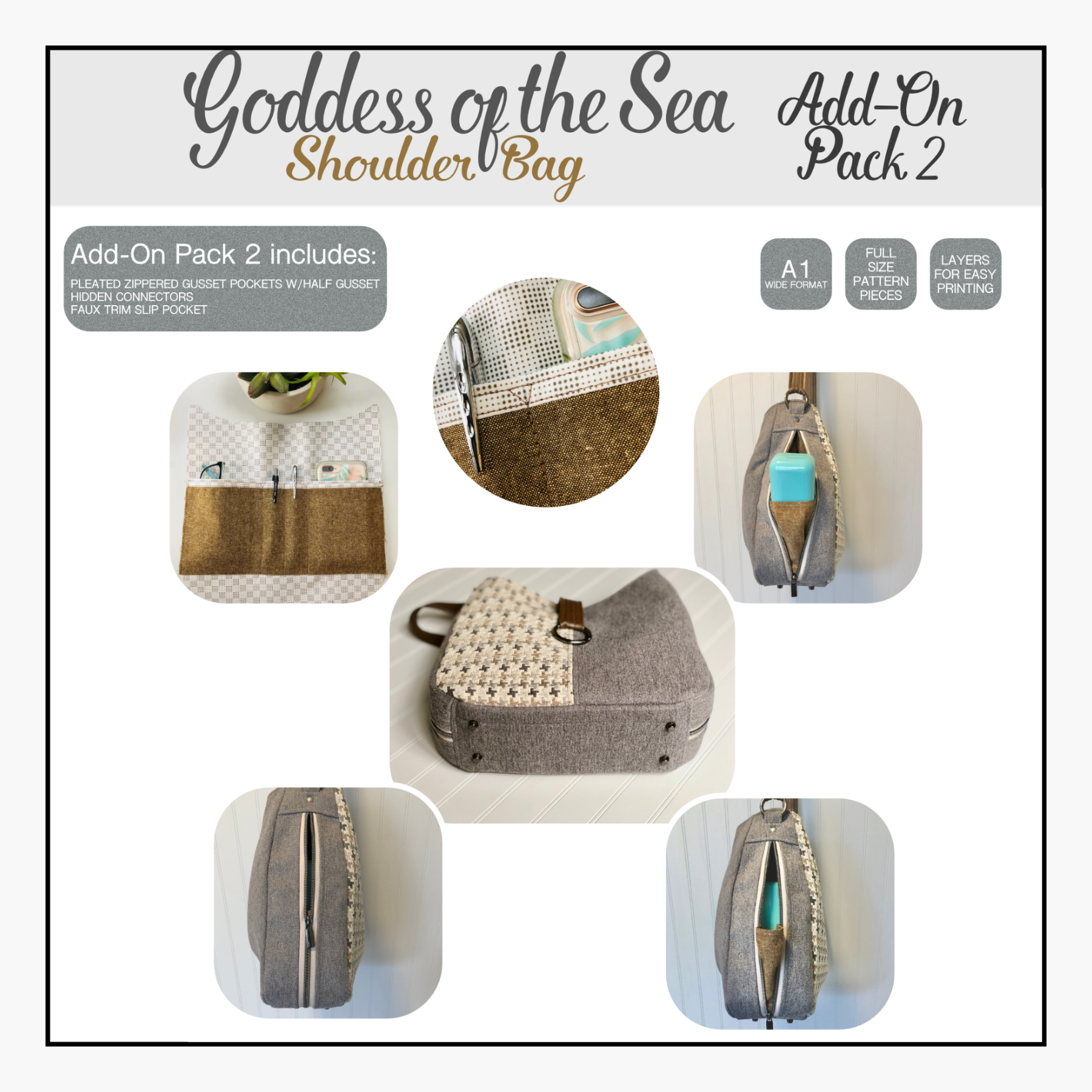 Add-On Pack 2 for Goddess of the Sea Shoulder Bag