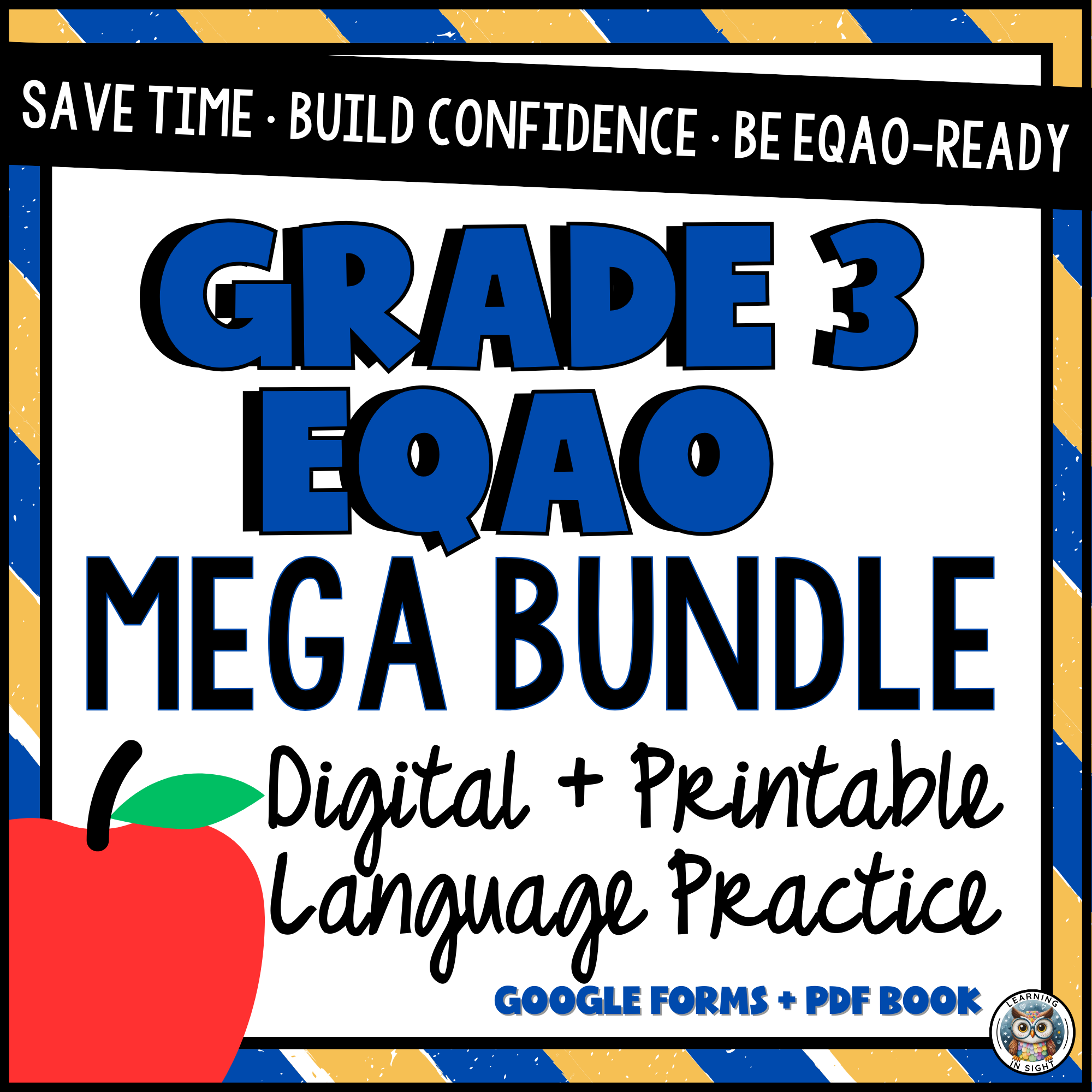 Grade 3 EQAO Language MEGA BUNDLE | Printable Practice Book 14 Digital ...