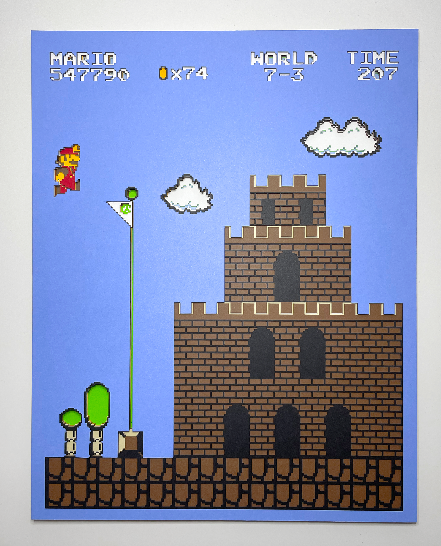 Super Mario Bros., Poster, cutout, vintage, video game, nes, nintendo ...