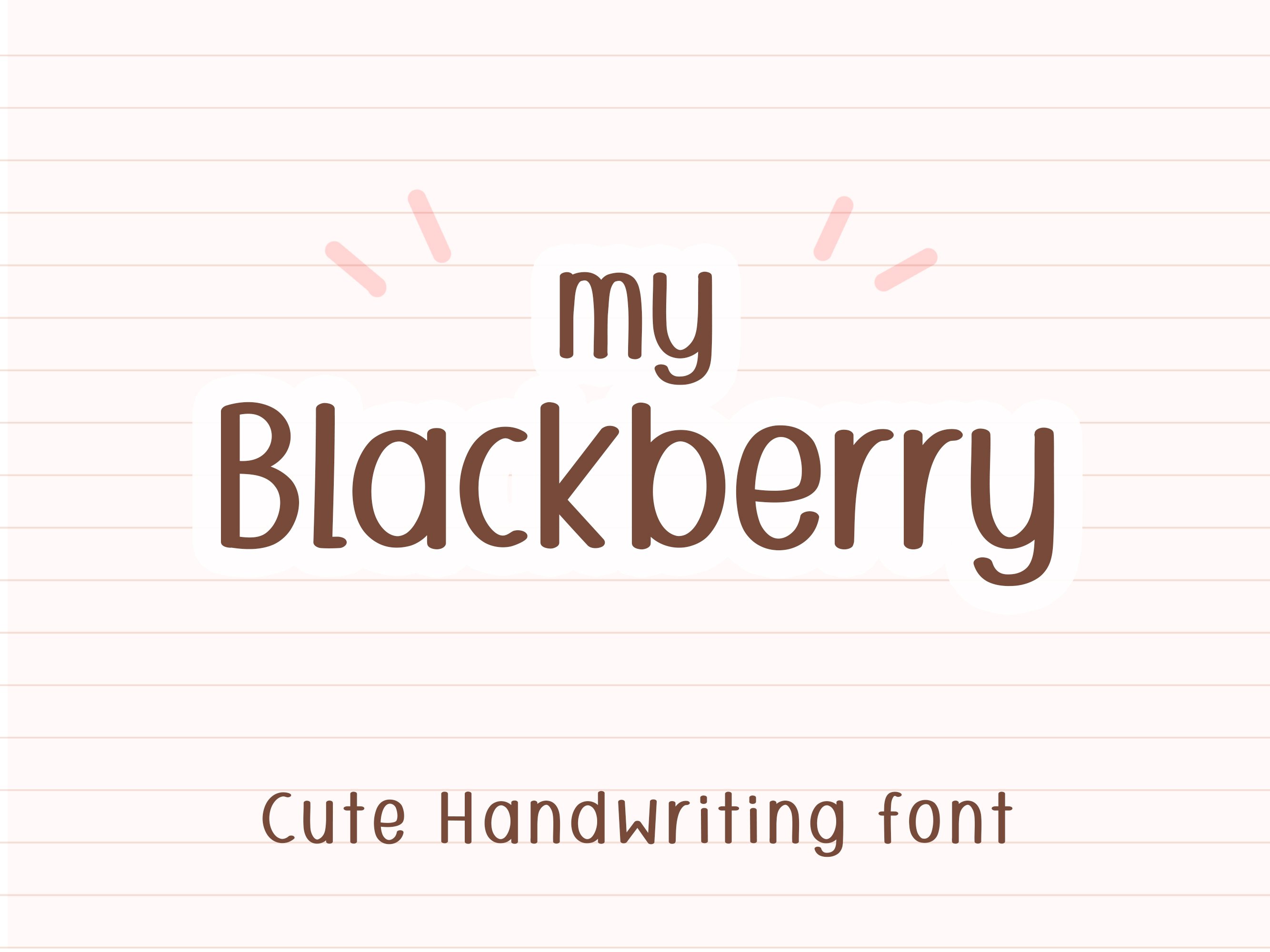 My BlackBerry font
