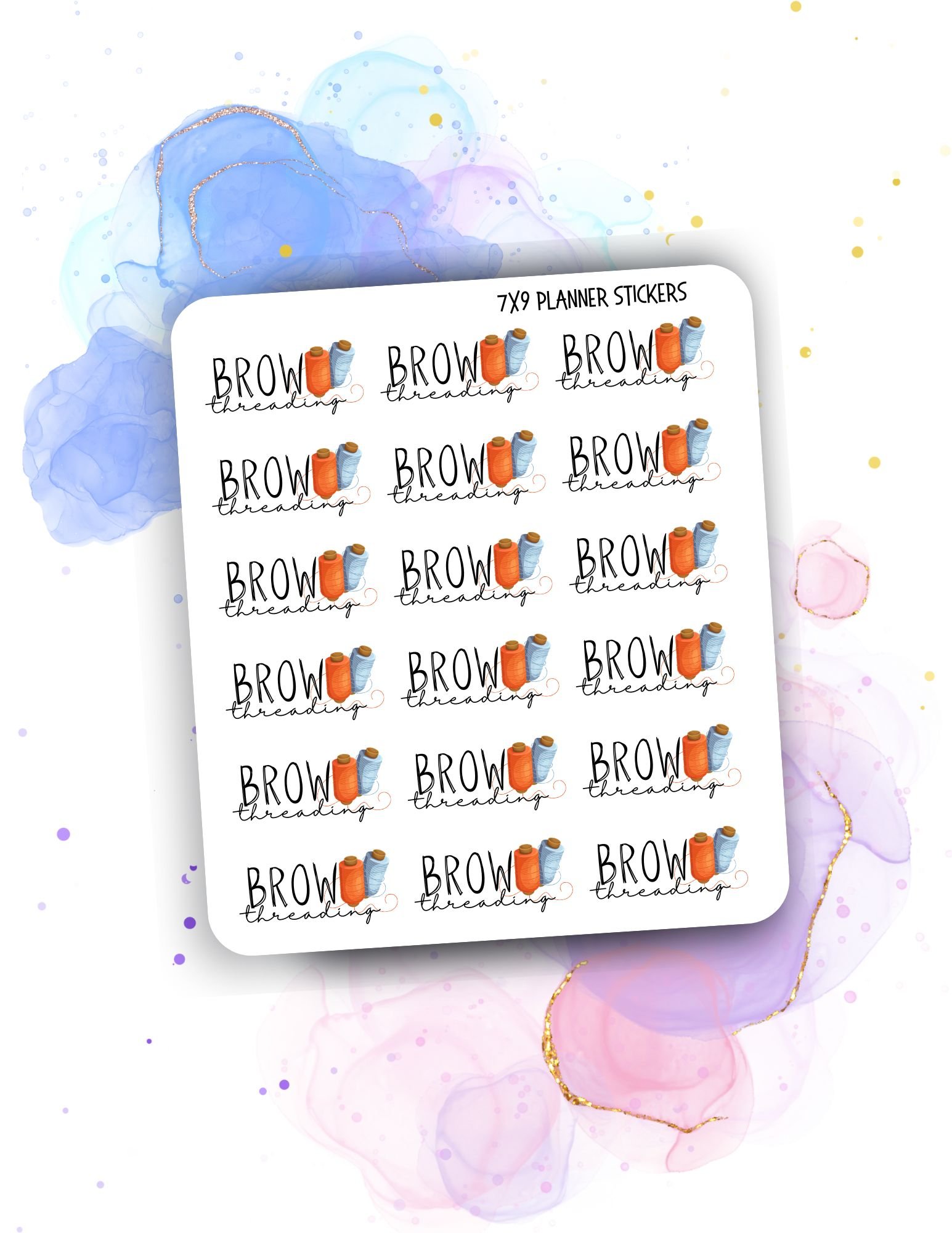 Brow Threading Sticker Sheet - Payhip