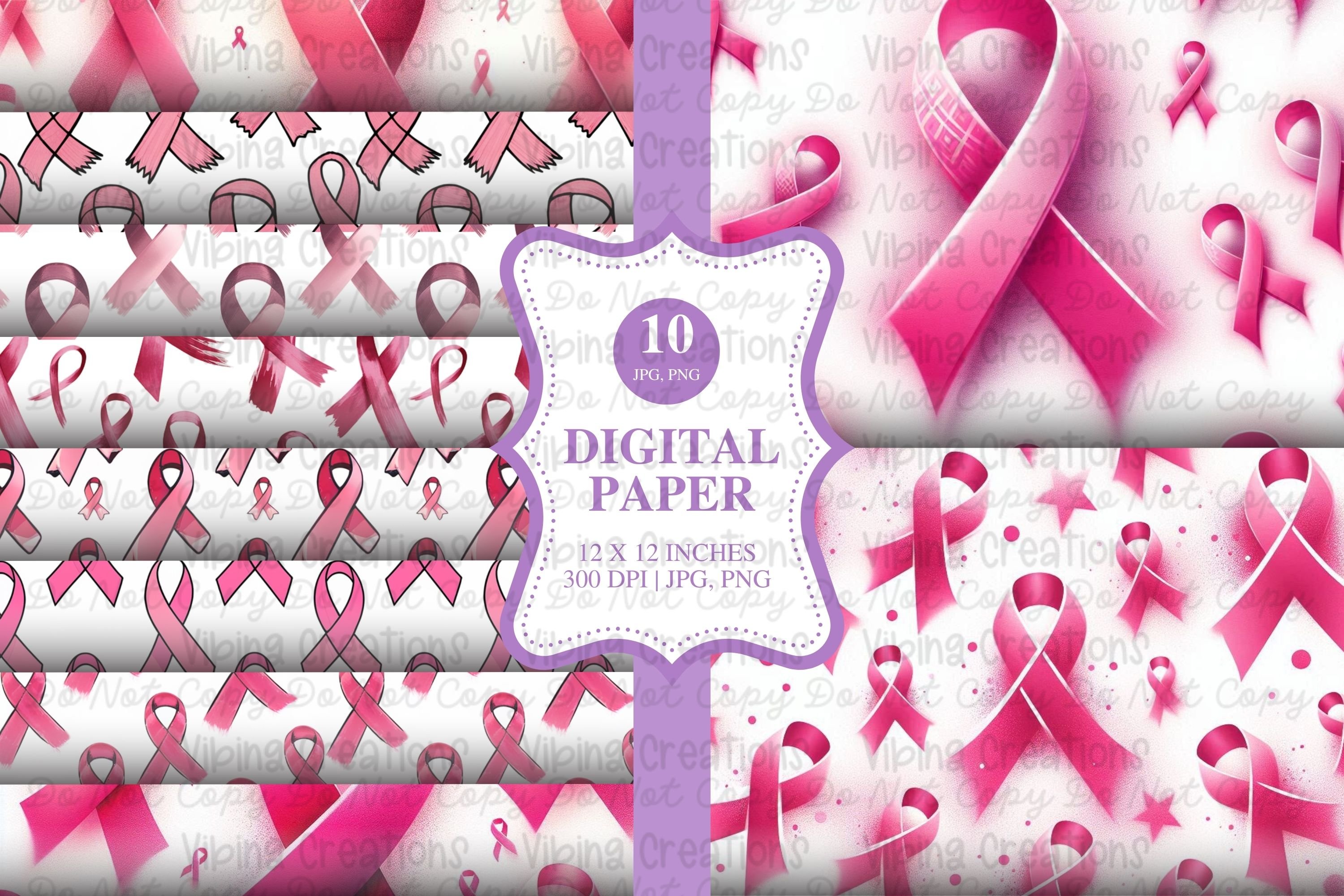 10 Cancer Awareness Seamless Pattern 2 Bonus - Payhip