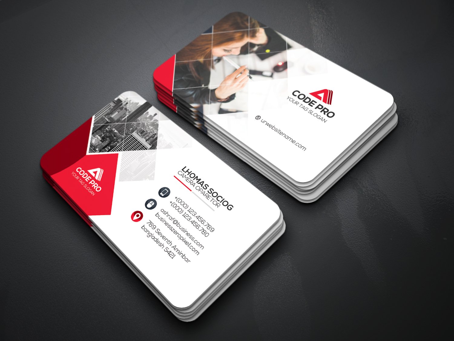 Design Your Perfect Card: Business Card Templates with 4 Color Options ...