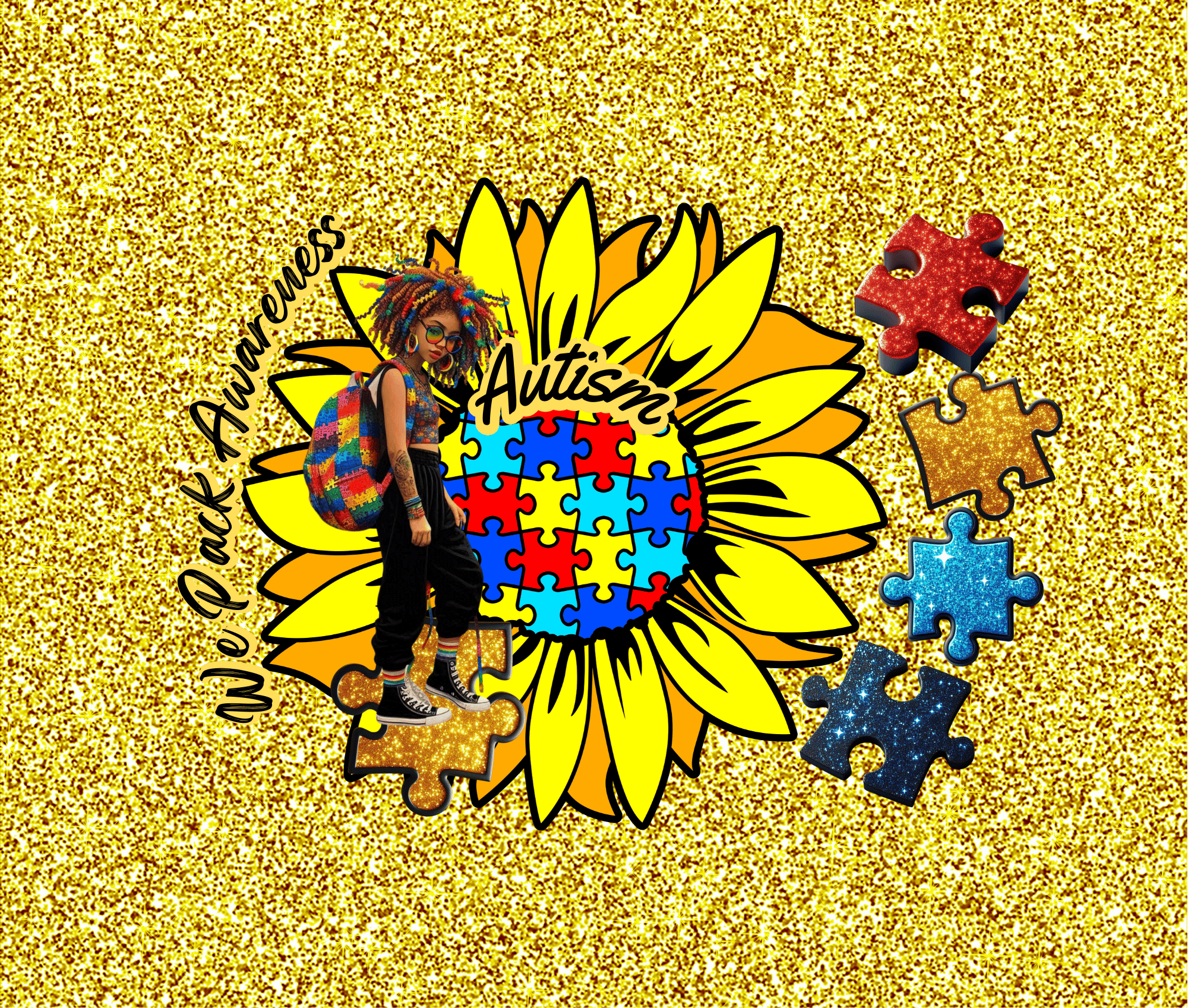 Editable Autism Tumbler Wrap - Payhip
