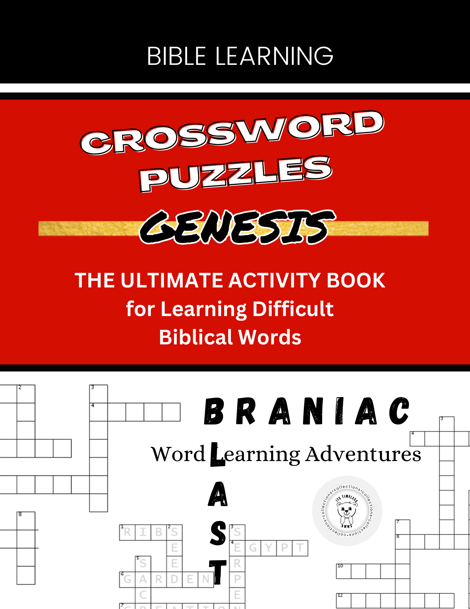 Ultimate Activity Crossword Puzzle Book: Learn the Bible with Genesis ...