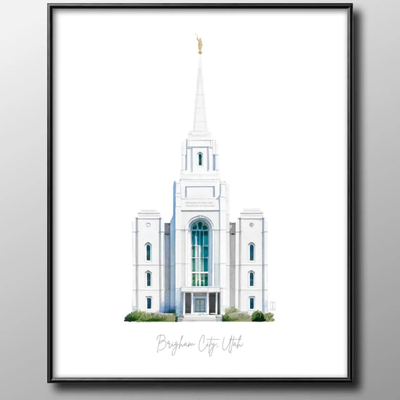 Brigham City, Utah LDS Temple Watercolor Print | Physical Print ...