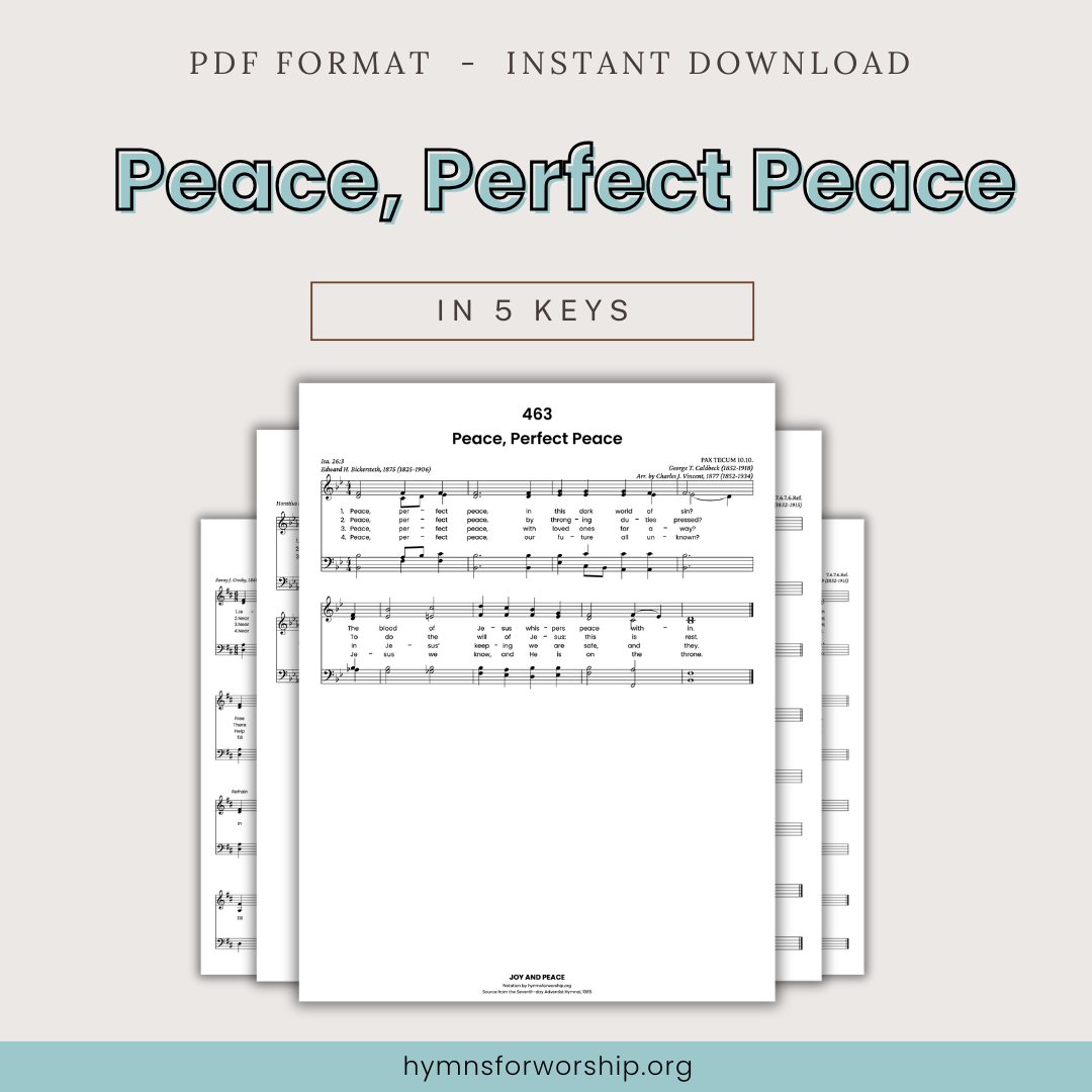 SDAH No. 463 Peace, Perfect Peace (PDF - 5 Keys)