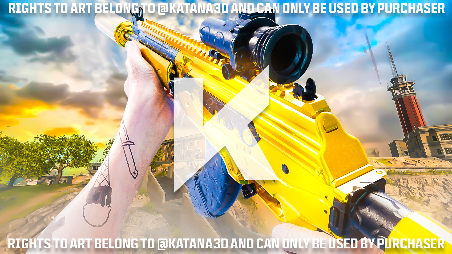 COD/Warzone Thumbnail - Gold AMAX (Verdansk Rebirth) - Payhip