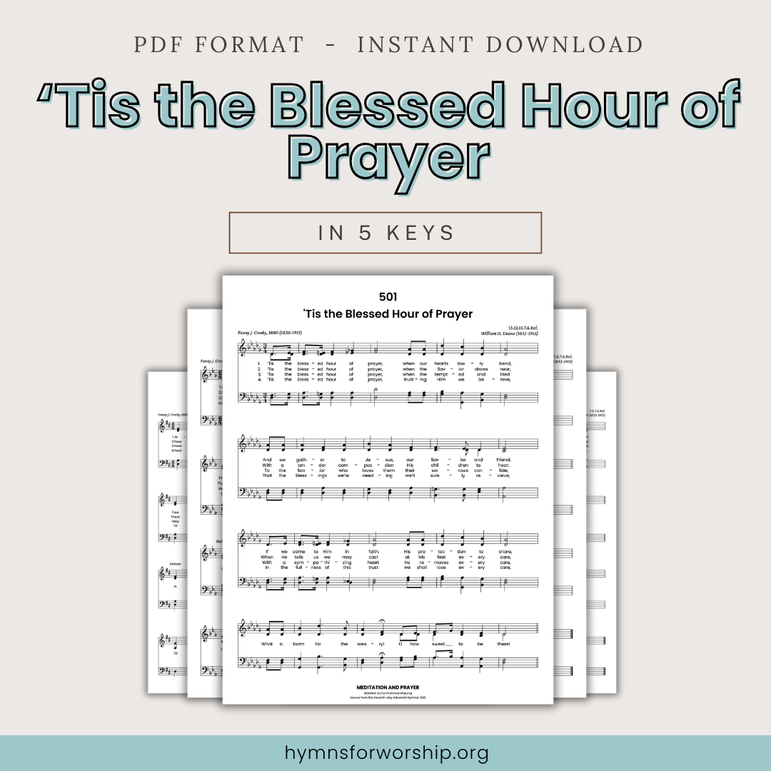 SDAH No. 501 Tis the Blessed Hour of Prayer (PDF - 5 Keys)