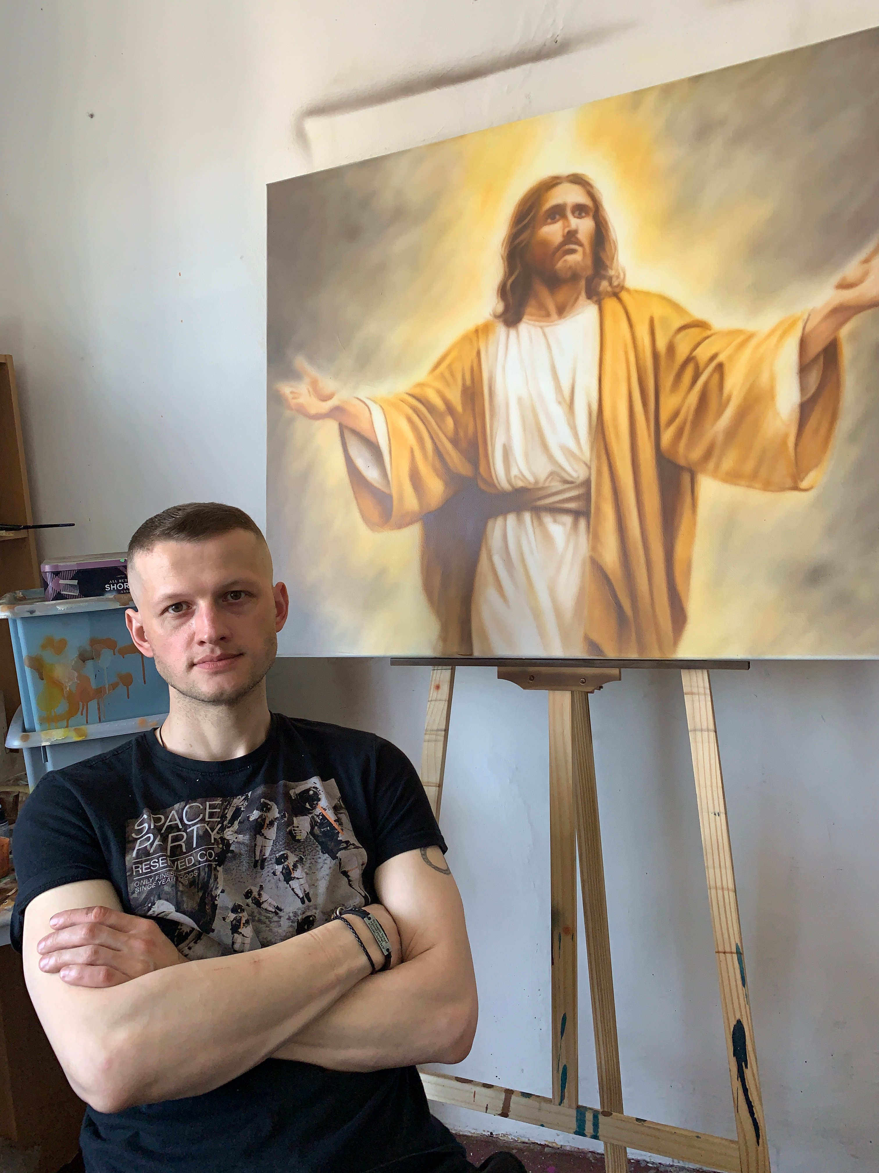 Orginal,airbrushed portrait Jesus Christ - Payhip