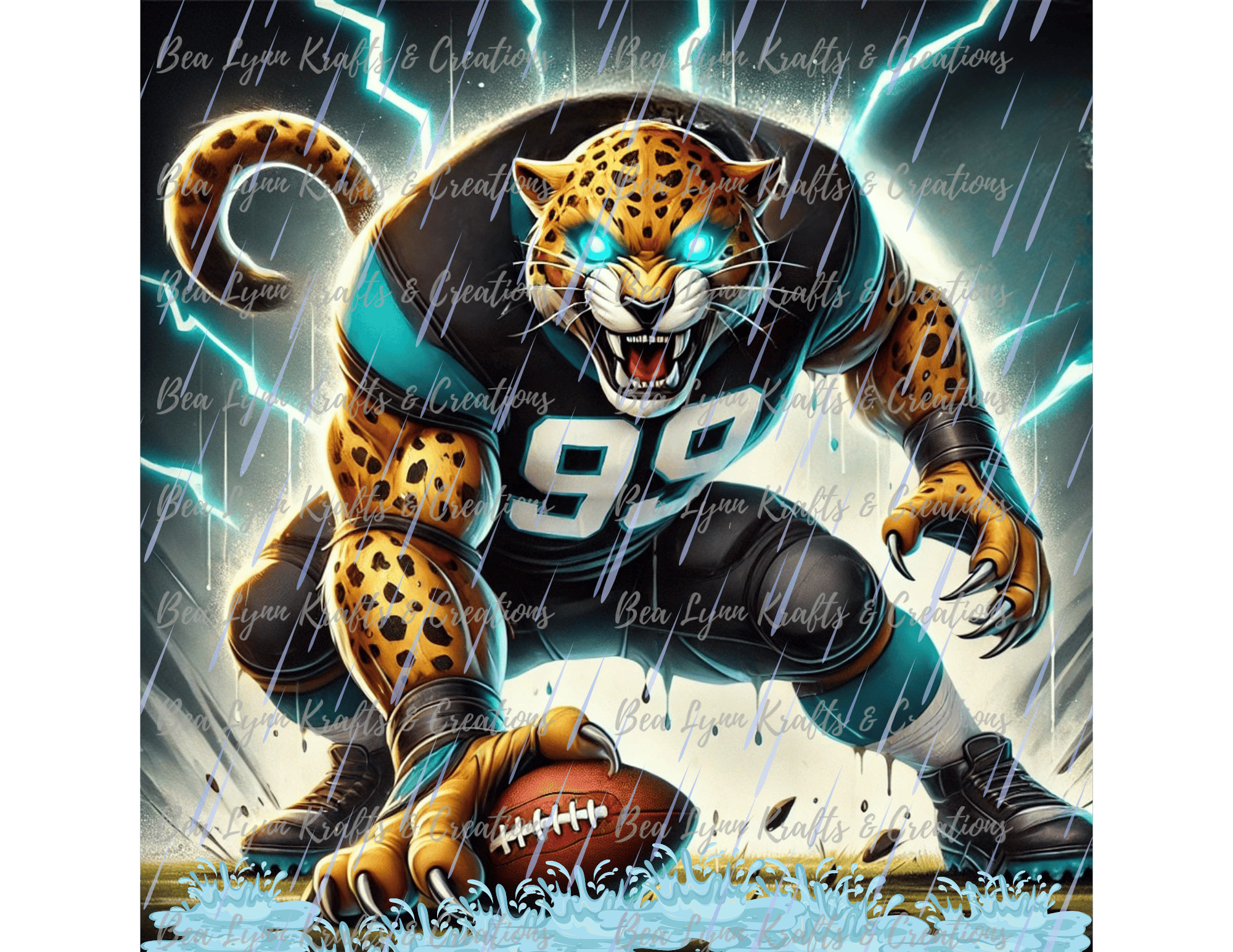 Dominant Jacksonville Jaguars Mascot PNG | Savage Crouch Pose with ...