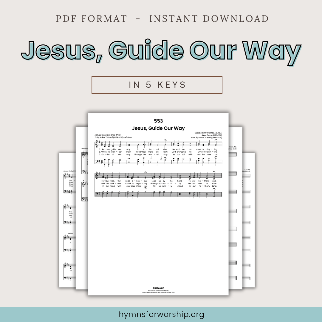SDAH No. 553 Jesus, Guide Our Way (PDF - 5 Keys)